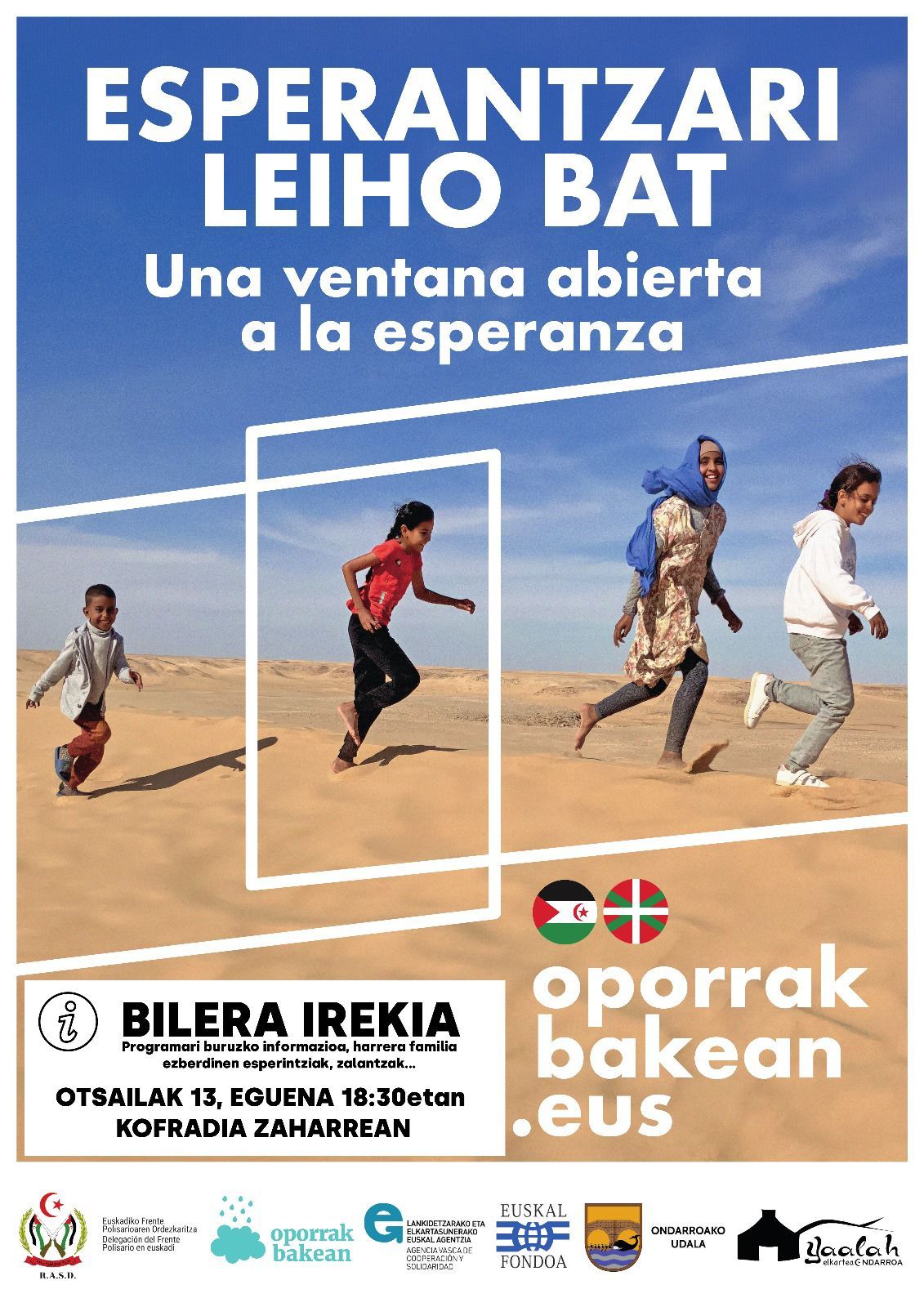 Otsailak 13 (eguena) billera zabala, Oporrak bakean 2025 martxan ...